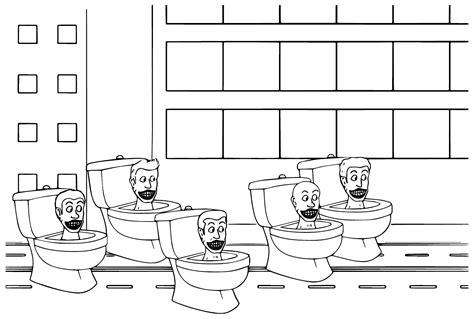 55 Skibidi Toilet Coloring Pages