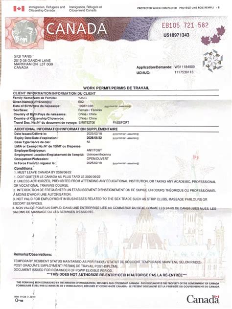 Work Permit Pdf