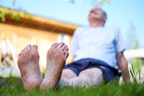 Premium Photo Man Laying On Grass Field He Relax On Nature In Summer