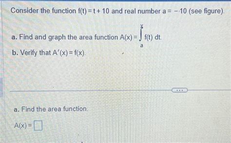 Solved Consider The Function F T T 10 And Real Number A 10 Chegg Com