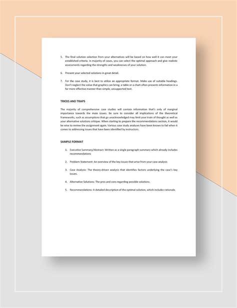 Case Study Analysis Template Google Docs Word Apple Pages PDF Template Net