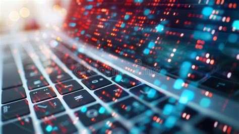 digital data and network connection displayed on a laptop screen ai generated stock