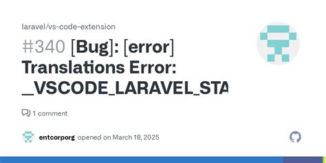 [bug] [error] translations error vscode laravel start output