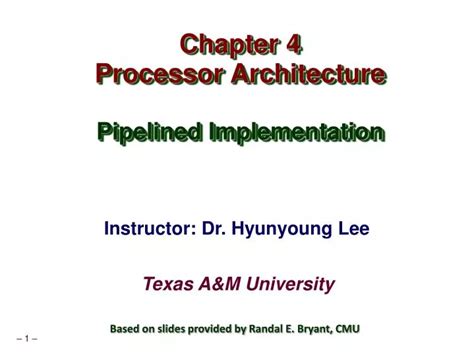 Ppt Chapter 4 Processor Architecture Pipelined Implementation