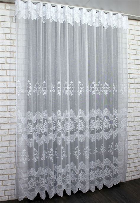 Тюль жаккард з галстуком Преміум колір білий 641т ВР Текстиль