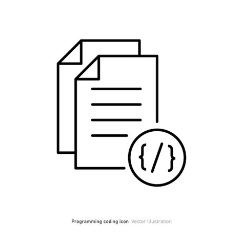 Premium Vector Programming Coding Icon Design Vector Illustration