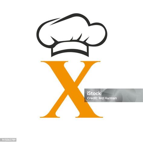 편지 X 레스토랑 로고 개념 요리사 모자 벡터 템플릿 레스토랑 요리사 모자 로고 기호 그릇에 대한 스톡 벡터 아트 및 기타 이미지 그릇 디자인 레스토랑 Istock