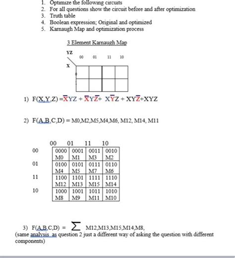 Solved 1 Optimize The Following Circuits 2 For All