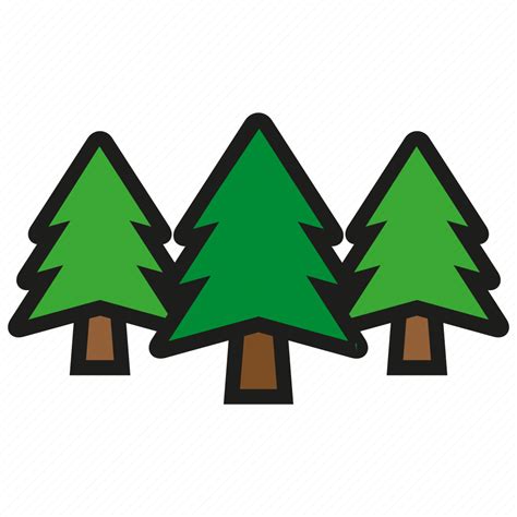 Forest Nature Pine Plant Tree Trees Icon Download On Iconfinder