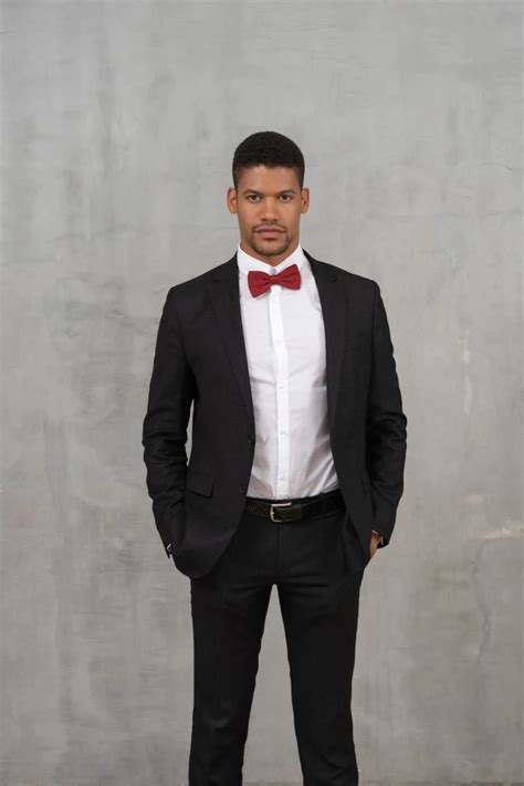 Black Suit White Shirt Black Bow Tie