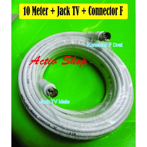 Jual Kabel Antena Tv Digital Venus Meter Konektor F Jack Tv Male Indonesia Shopee Indonesia