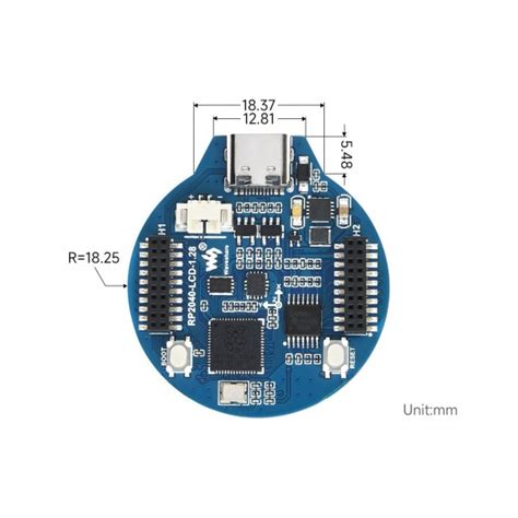 Waveshare Rp2040 Lcd 128 Board With 128 Inch Round Display And Imu