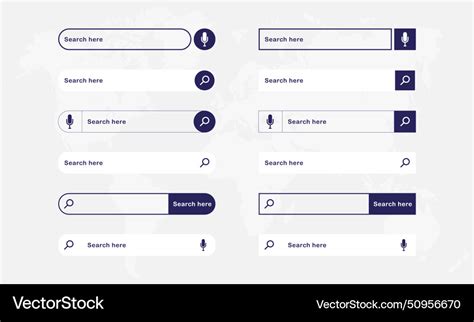Web Search Bar Designs Royalty Free Vector Image