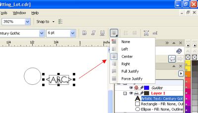 Center Text Problem CorelDRAW X CorelDRAW Graphics Suite X