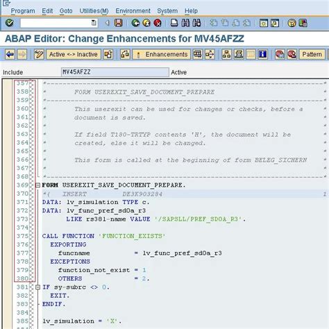 User Exit Implicit Enhancement Learnsapabap