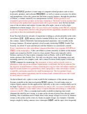 Case Study Logitech Docx Logitech Producesawiderangeofcomputerrelatedproductssuchasmice