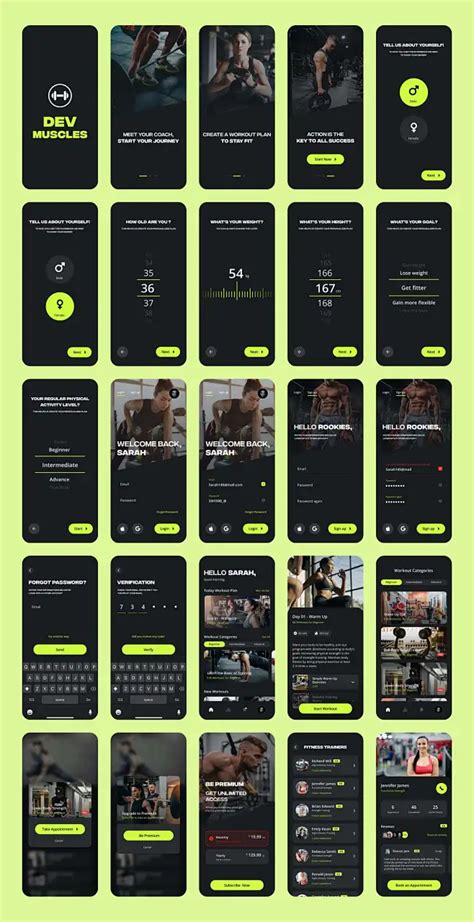 Ui设计app Ui界面设计健身瑜伽运动健身房 花瓣网