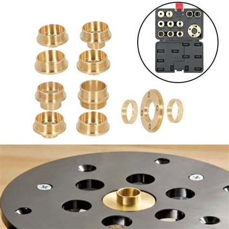 11pcs Brass Template Router Guides With Lock Nut Adapter High Precision Ebay