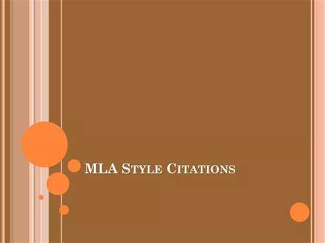 PPT MLA Style Citations PowerPoint Presentation Free Download ID