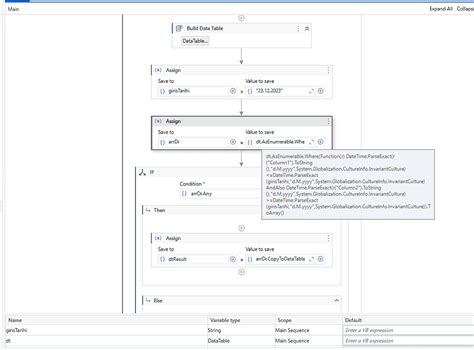 Filter Datatable Using Linq Datetime Format Activities Uipath