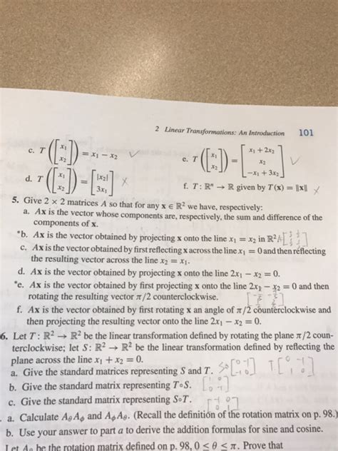 Solved Linear Transformations An Introduction C T X Chegg