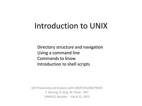 Ppt Introduction To Unix Powerpoint Presentation Free Download Id 2350570