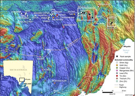 Total Magnetic Intensity Location Map Of Field Areas Showing The Major