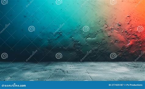 Textured Concrete Background With Colorful Backlight Generative Ai Stock Illustration
