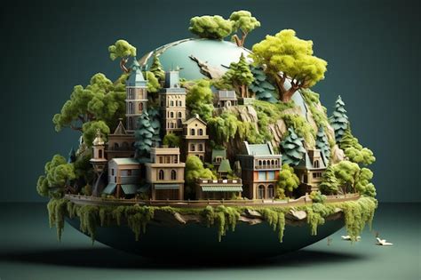 Premium Ai Image Green Environment Image Ai Generated