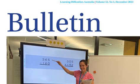 New Journal Publication Learning Difficulties Australia Math And