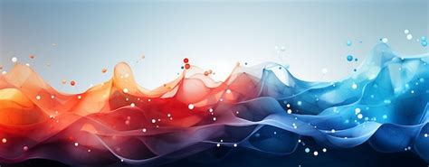 Premium Photo Wave Of Dots And Weave Lines Abstract Background Network Connection Structure