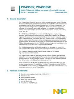 PCA PCA C Bit I C Bus And SMBus Low Power I O Pca Pca C Bit I C Bus