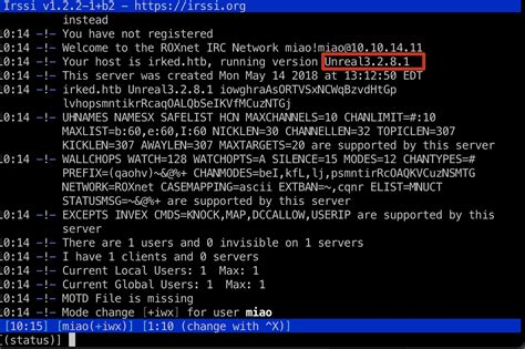 Irked Hackthebox 喵喵喵喵 愚かな人間