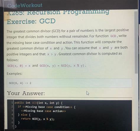 Answered Codeworkout Xz65 Recursion Programming Bartleby