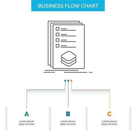 Categories Check List Listing Mark Business Flow Chart Design With 3 Steps Line Icon For