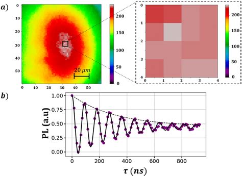 A Fluorescence Intensity Au In A M Image The Figure On The Right