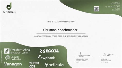 Refi Talents Alumni Christian Koschmieder Web3 Talents