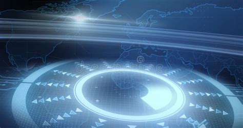 Image Of Computing Data Processing Over World Map Stock Illustration