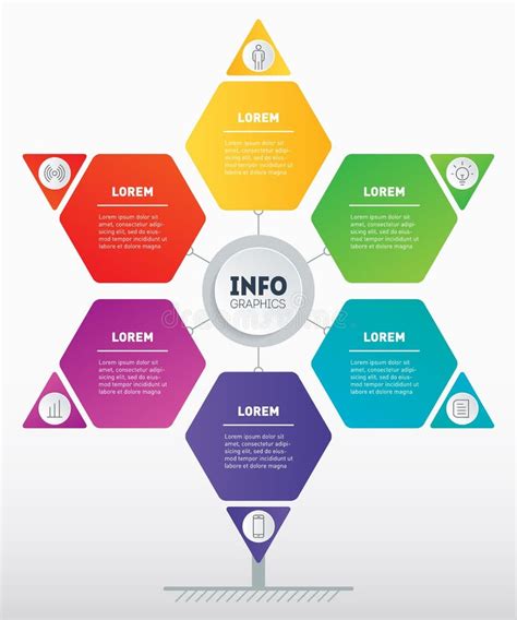 Business Presentation Or Infographics Concept With 6 Options Web Template Of Development Tree