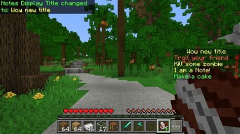 Notes Minecraft Addon