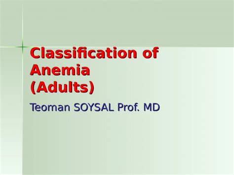 PPT Classification Of Anemia Adults DOKUMEN TIPS