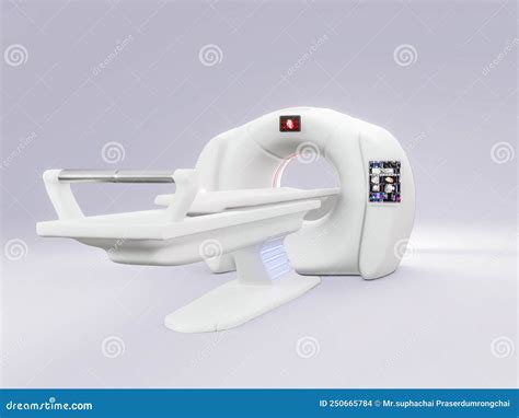 The Multi Detector Ct Scanner Or Computed Tomography 3d Illustration 250665784