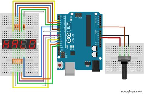 Afficher Valeur Potentiomètre Sur Un Affichage Led à 4 Chiffres Et 7