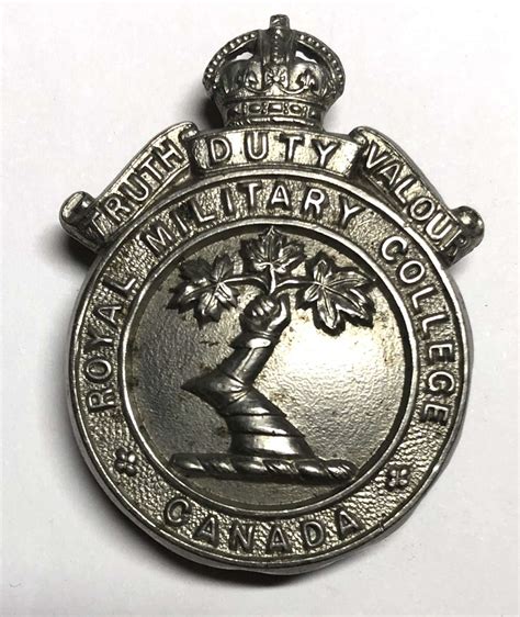 Canadian Royal Military College Cap Badge