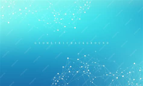 Premium Vector Digits Abstract Background With Connected Line And Dots Wave Flow Digital