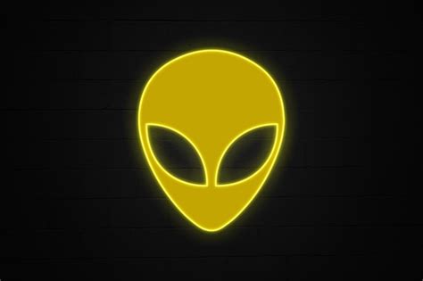 Premium Photo Alien Face Neon Light