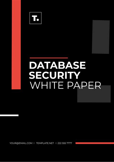 Free Database Security White Paper Template To Edit Online