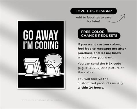 Funny Programmer T Printable Wall Art Programming Print Coder Quote Poster Computer Geek