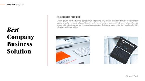 Oracle Minimal Presentation Powerpoint Template Presentation Templates