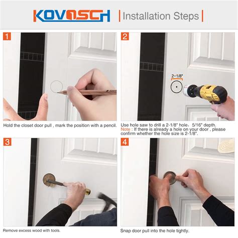 Kovosch 10 Pack Closet Door Finger Pull Black 2 18